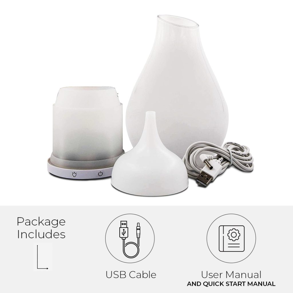 Tulip hand blown milk glass vase diffuser - New Green Air Inc.